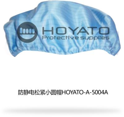 China Non Pilling Fiber Shedding Clean Room Anti Static ESD Round Cap Free Size TSD Conductive Fabric for sale