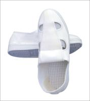 China Clean Room ESD Safety Shoes White Leather Anti-Static 10^5-10^8Ω for sale