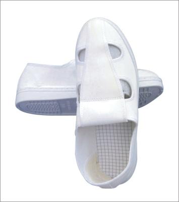 China Clean Room ESD Safety Shoes White Leather Anti-Static 10^5-10^8Ω for sale
