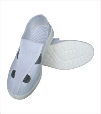 China White Canvas PU ESD Safety Shoes Four Hole Anti Static for Semiconductor Factory Size 34-46 for sale