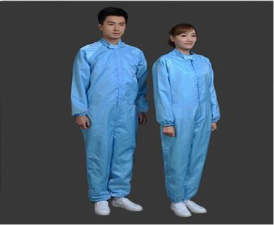 China ESD Stand Collar Coverall Clean Room Garment 100% Polyester Anti-Static for Printing Industry for sale