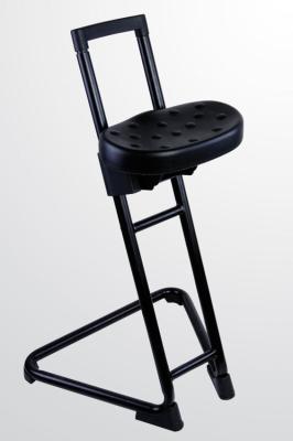 China Lab Standing Chair Cold Rolled Steel PU Foam Seat 65cm Height Adjustable for sale