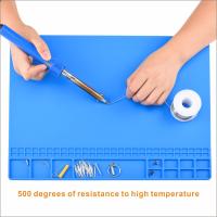 China HOYATO 932°F Heat Resistant Silicone Soldering Mat 23x18cm for Electronics Repair for sale