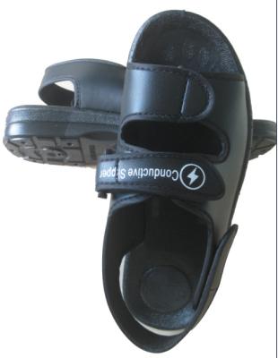 China Hard Fold Black ESD Anti Static Shoes Wear Resistant For Electronics Fields for sale