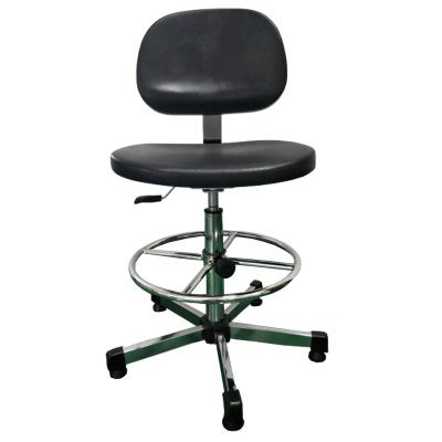 China ESD Anti Static Cleanroom Chair Black PU Foam 104-109Ω Surface Resistance for sale