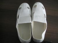China ESD Anti Static Safety Shoes Four Hole Cloth Cleanroom Shoes White PVC Sole 34-46 for sale