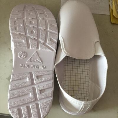 China Thin White Canvas ESD Safety Shoes Anti Static Leather Vamp Material Easy Cleaning for sale