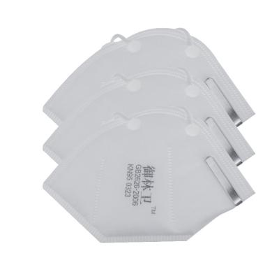 China FFP2 Vertical Folding Dust Mask 5 Ply 16x11cm Anti Pollution Reusable Respirator with CE for sale