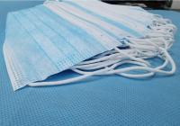 China 3 Ply Non Woven Face Mask 17.5x9.5cm Adult Size Breathable Surgical Mask for sale