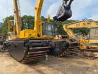 China Japan Long Boom Amphibious Excavator Pontoon Used PC200 PC60 with Liyuan Hydraulic Valve for sale