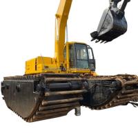 China Directly Crawlerl Excavator Japan Long Boom Amphibious Pontoon Used Digger PC200 PC60 for sale