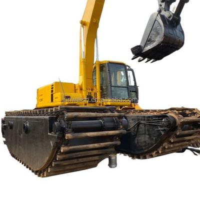 China Directly Crawlerl Excavator Japan Long Boom Amphibious Pontoon Used Digger PC200 PC60 for sale
