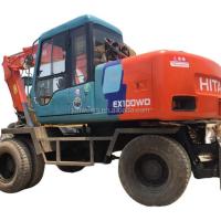 China 2010 Year Hitachi EX100WD Wheel Excavator Original Japan 10 Ton for Construction Digger for sale