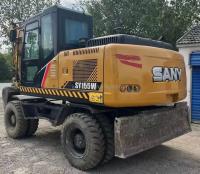 China Max Digging Radius 2450mm Used Sany SY155W Excavator for Your Construction Projects for sale