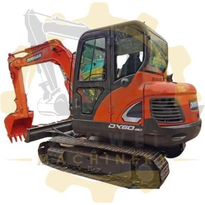 China 6000 KG Machine Weight Mini Digger Doosan DX60 DH55 with Sumitomo Hydraulic Cylinder for sale