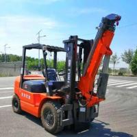 China 3000 kg Wheel Drive 3 ton 5 ton Multifunction Forklift Diesel All Terrain Forklift Telescopic Handler Forklift crane arm for sale