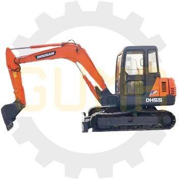 China Korea Used Doosan DH55 Mini Excavator with 0.75m3 Bucket Capacity and 58kw Power for sale