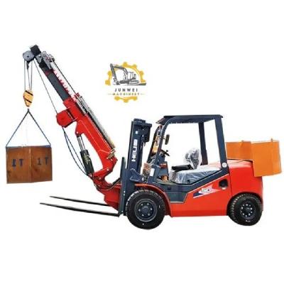 China Diesel All Terrain Forklift with 2 Stage/3 Stage Mast and Telescopic Handler Crane Arm for sale