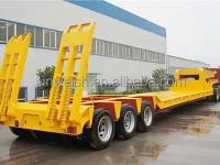 China Used 3 Axle 60t 70t 80t Heavy Duty Hydraulic Gooseneck Detachable Low Loader Truck/Lowbed/ Lowboy Low Bed Semi Trailer for sale