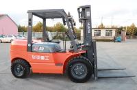China Japan ISUZU Engine 5 Ton Diesel Forklift Truck with Fork Positioner and Side Shifter for sale