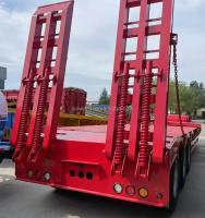 China Used 3 Axle 60t 70t 80t Heavy Duty Hydraulic Gooseneck Detachable Low Loader Truck/Lowbed/ Lowboy Low Bed Semi Trailer for sale