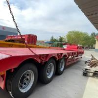 China Used 3 Axle 60t 70t 80t Heavy Duty Hydraulic Gooseneck Detachable Low Loader Truck/Lowbed/ Lowboy Low Bed Semi Trailer for sale