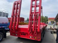 China Used 3 Axle 60t 70t 80t Heavy Duty Hydraulic Gooseneck Detachable Low Loader Truck/Lowbed/ Lowboy Low Bed Semi Trailer for sale