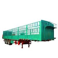 China 3 Axle 40ft Gooseneck Curtain Side Curtainsider Cargo Wing Open Box Van Box Truck Semi Trailer in HOWO for sale