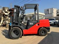 China 5 Ton Diesel Forklift Truck with Japan ISUZU Engine Fork Positioner and Side Shifter for sale