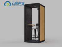China Single Seater Office Meeting Booth With Computer Desk For Private Working Movable Silence Soundproof Booth Office Pod for sale