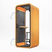 China Movable Silence Sound Proof Acoustic Booth For Office Meeting Office Pod Sound-isolated Lounge Space Single Phone Booth for sale