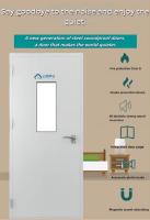 China Simple Design Customizable Glass Window Grey Anti-rust Steel Soundproof  Doors for sale