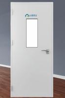 China Glass Window Grey Anti-rust Steel Door Soundproofing Metal Doors For Laboratory for sale
