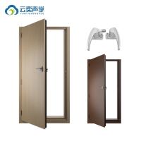China 100mm Thickness Sound Proof Door For Offices In Grey Wood Timber Grain Powder Coating for sale