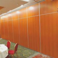 China Operable Acoustic Sliding Folding Partition wall with PU Leather Finish Material for sale