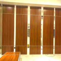 China Operable Acoustic Sliding Folding Partition wall with PU Leather Finish Material for sale