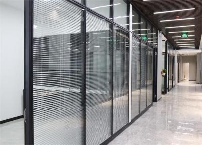 China 80mm Conference Room Glass Walls , Glass Partition With Aluminium Frame for sale