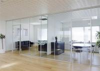 China Shatterproof Acoustic Office Glass Partition Walls High Compartment for sale