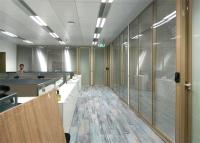 China Spotless Office Glass Partition Walls Dismountable With Aluminum Frame for sale