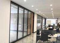 China Dismountable Office Glass Partition Walls Floor To Ceiling Room Divider With Door for sale