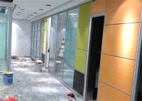 China Office Acoustic Wooden Partition With Sliding Door Multifunction for sale
