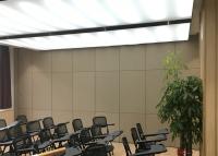 China Acoustic Hanging Office Partitions Collapsible With Wooden Grain Decoration for sale