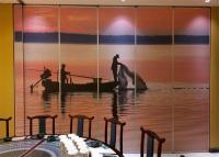 China Painting Operable Wall Partitions Floor To Ceiling Room Divider Wall for sale