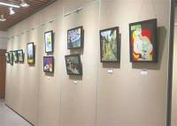 China Gallery Hanging Mobile Partition Wall Display Board Modular Partition Wall Systems for sale