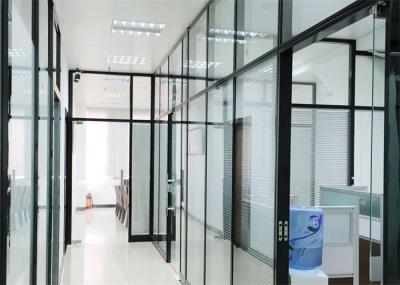 China Noise Proof Tempered Glass Wall Demountable Office Partitions for sale