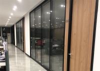 China Transparent Tempered Glass Full High Office Partition Frameless Glass Partition for sale