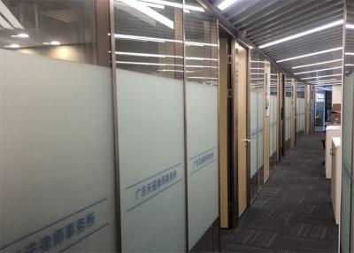 China 40mm Thickness Single Glass Partitions Aluminium Partition Wall For Interior for sale