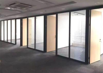 China Office Glass Partition Walls With Louver Shutter for sale
