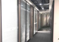 China OEM ODM Aluminium Glass Office Partition With Blinds Glass Office Door for sale