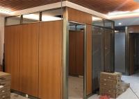 China Soundproof Office Wooden Partition With Glass Customized Appearance for sale